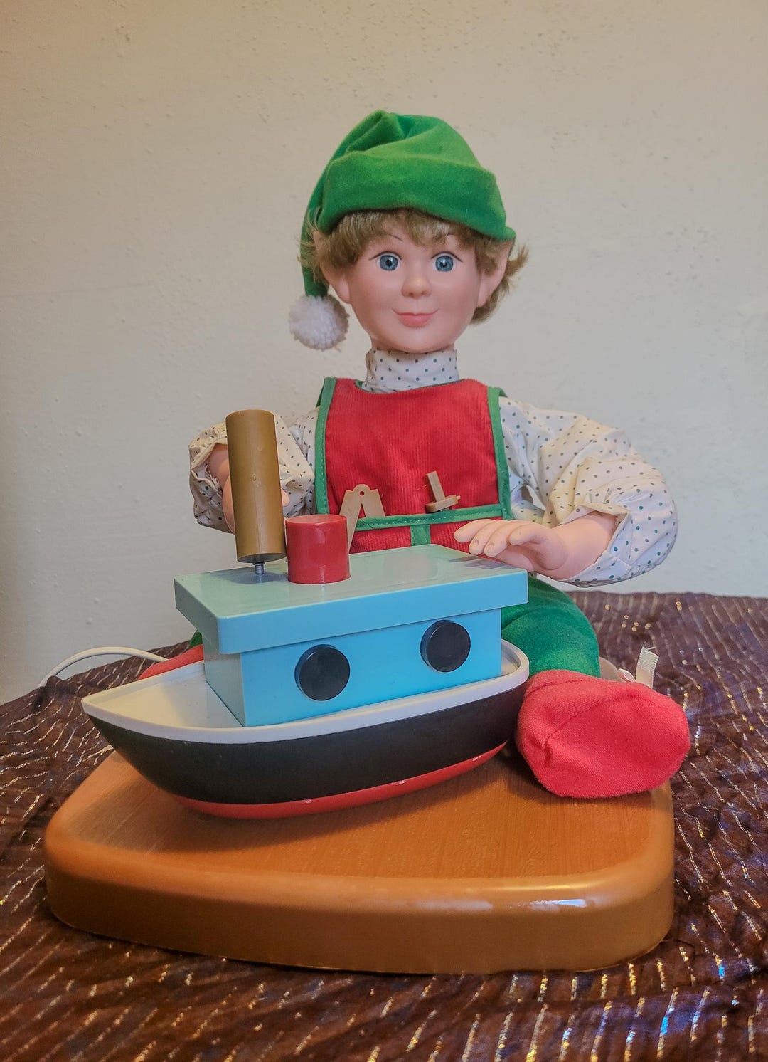 Vintage Christmas Santa's Best Animated Elf With Hammer, Rennoc 1991 ...