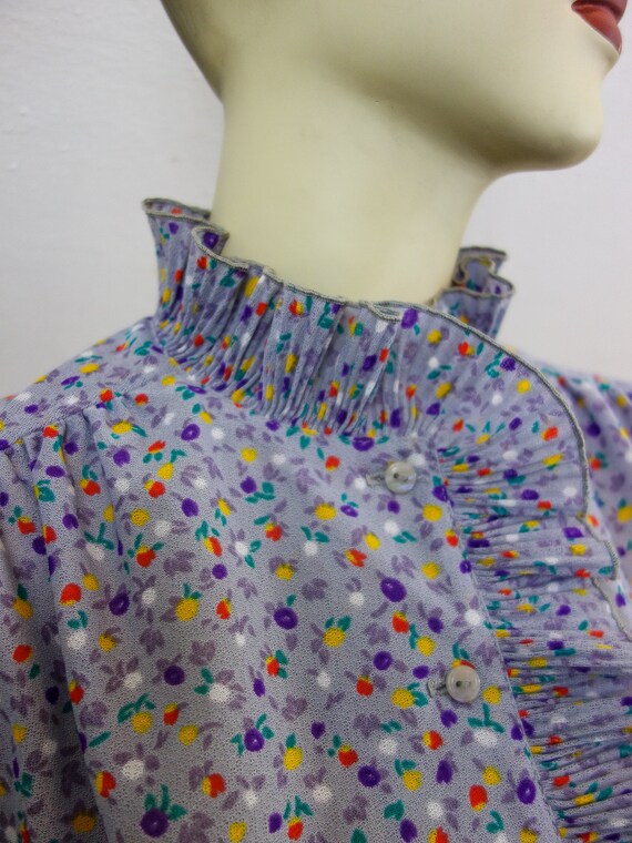 Vintage 70s ruffle collar secretary dress size small,… - Gem