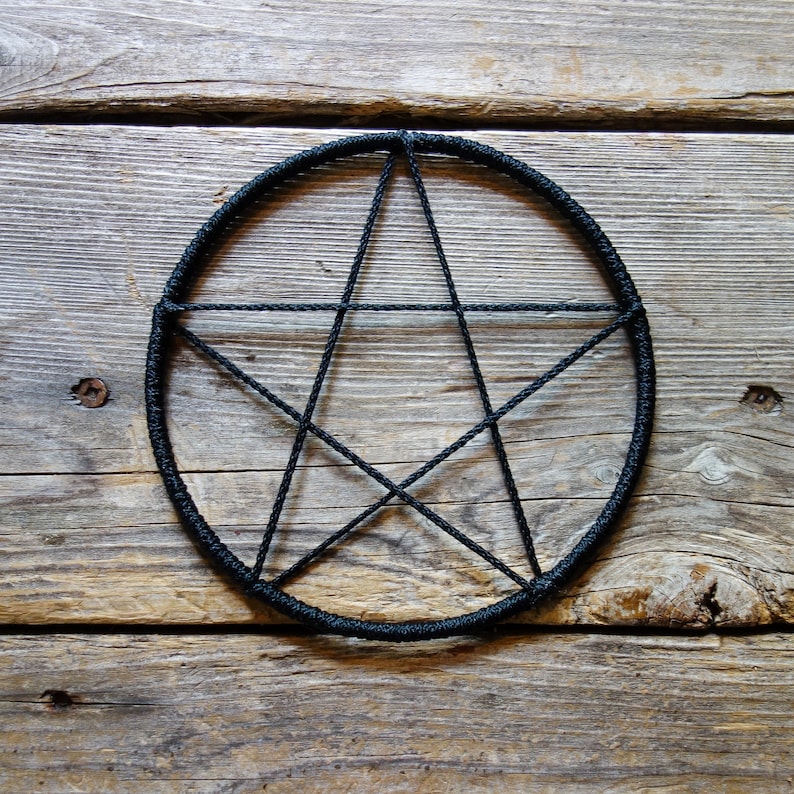 Pentagram wall hanging 5-10 minimalist witch home decor | Etsy