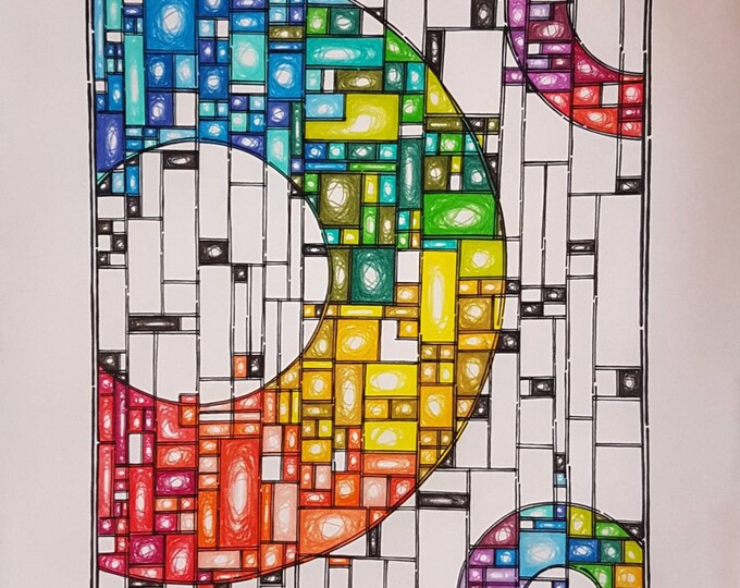 Abstract - Stained Glass Window II - Etsy