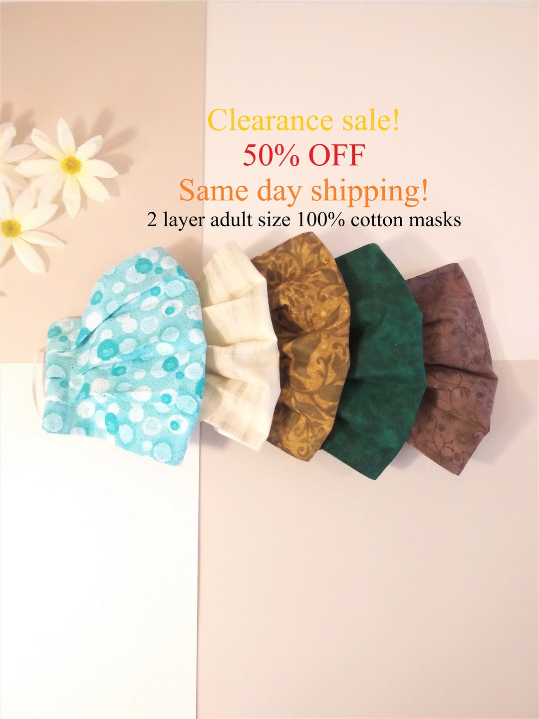 Cotton Mask, Two Layers Mask, Ready to Ship Mask, USA Face Mask ...