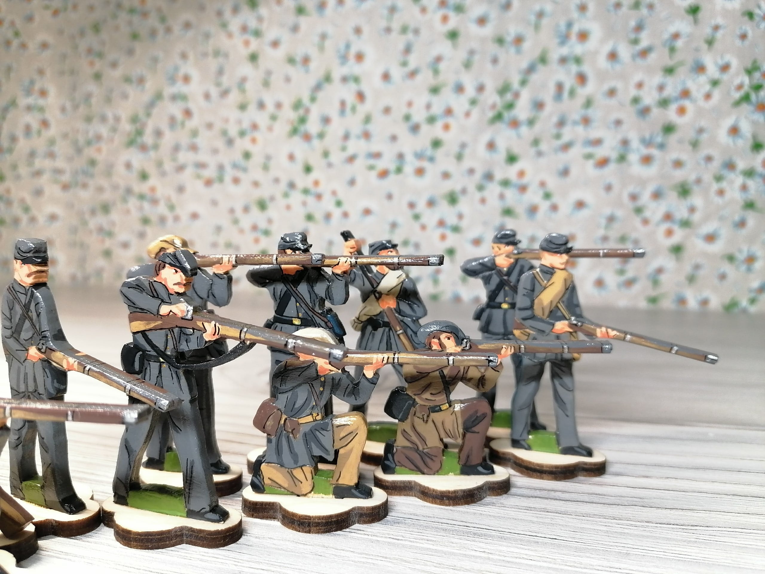 Wooden soldiers toy Set Civil war in America the Confederate | Etsy