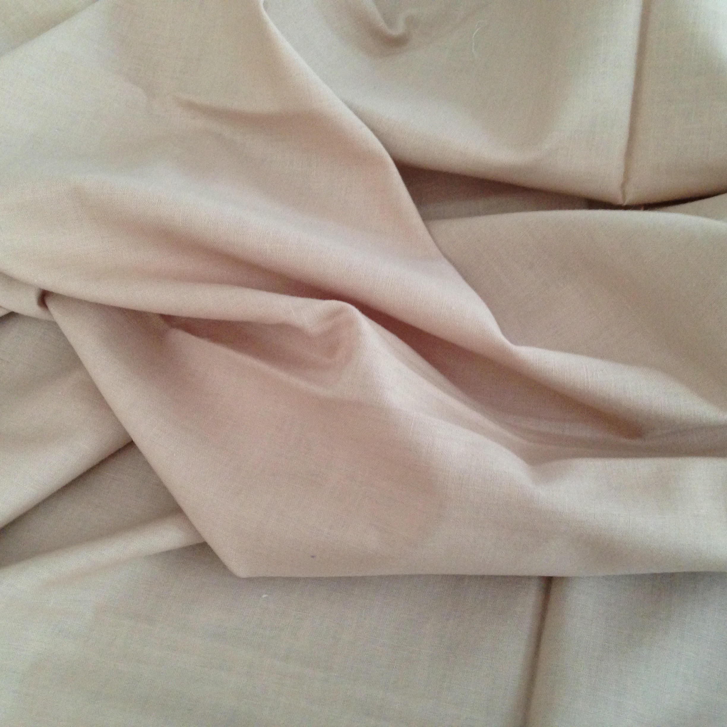 Beige color cotton wrinkle resistant 2 1/4 yards long 42 | Etsy