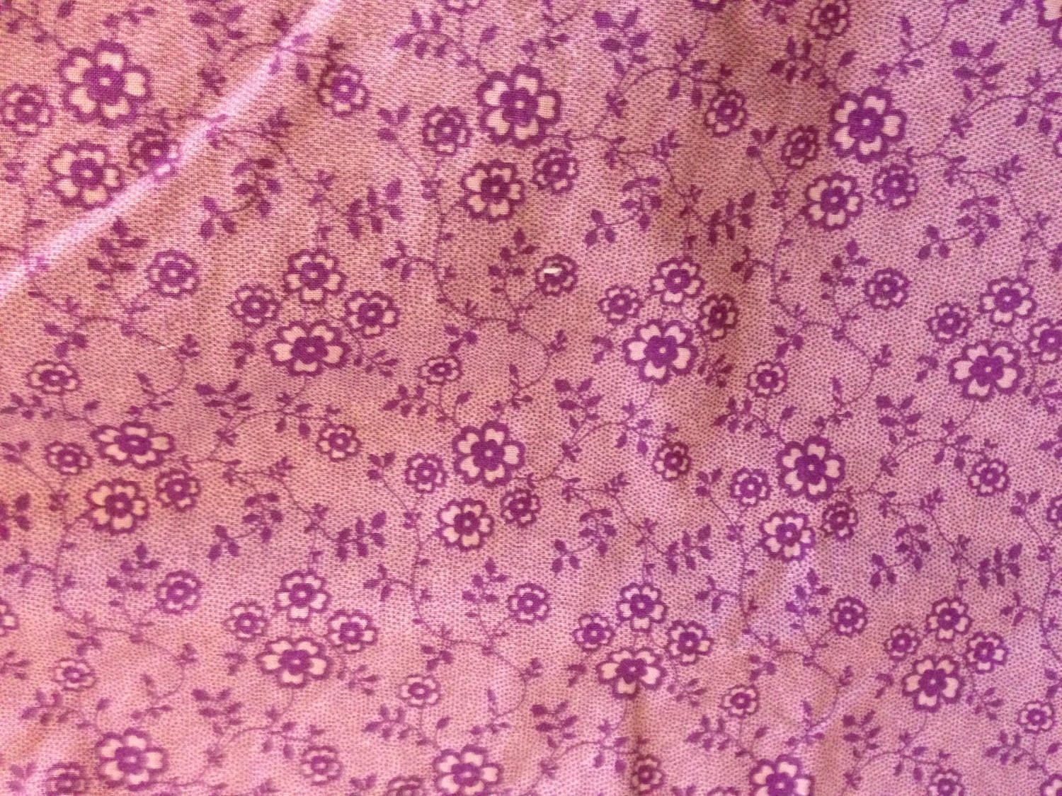 Lavender Quilting Calico, Shades of Lavender/purple, Distinct Floral, 2 ...