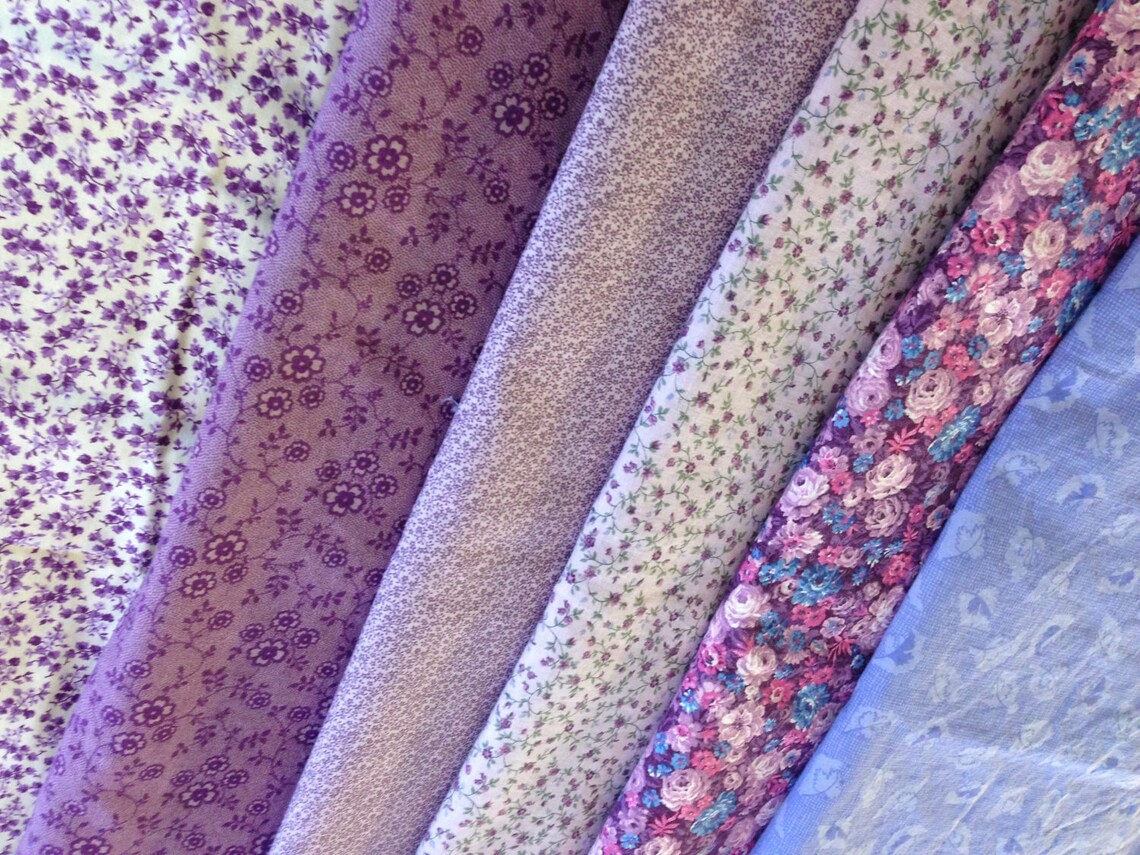Lavender Quilting Calico Shades of Lavender/purple Distinct - Etsy