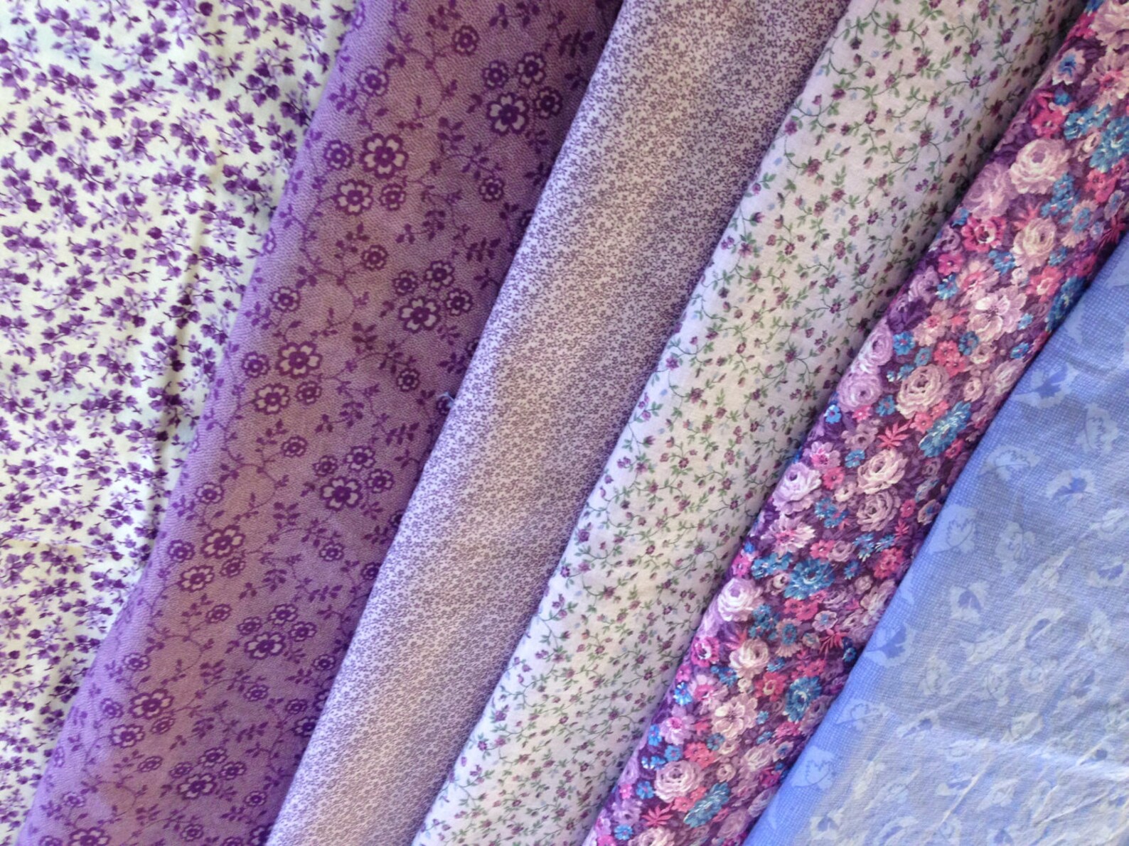 Lavender Quilting Calico Shades of Lavender/purple Distinct - Etsy
