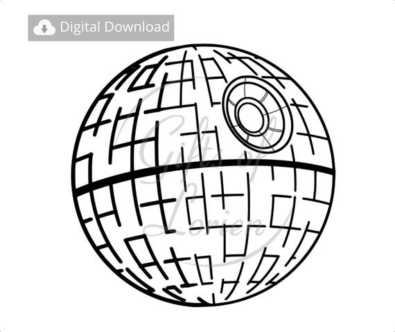 Death Star SVG // Vector Image // PNG // Death Star Decal