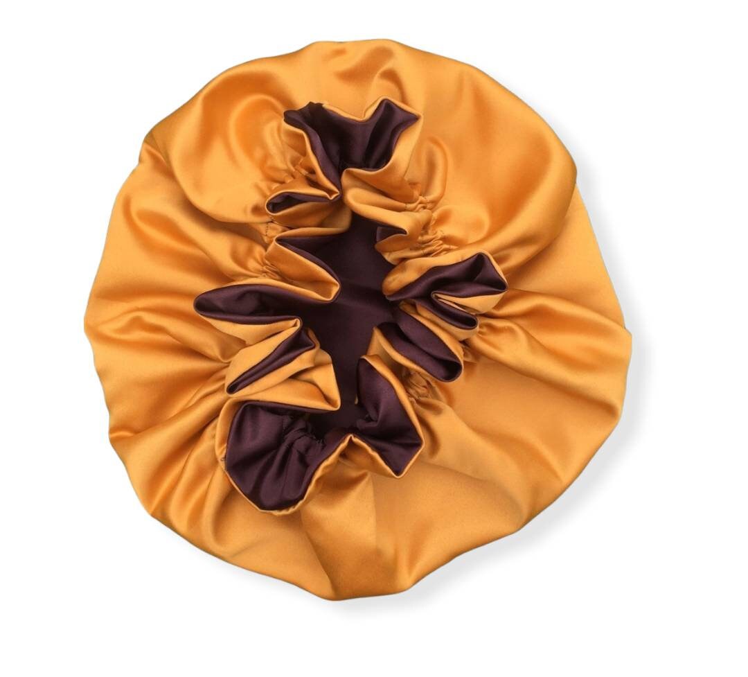 Double Layered Silky Satin Hats, Reversible Satin Bonnet, Reversible ...