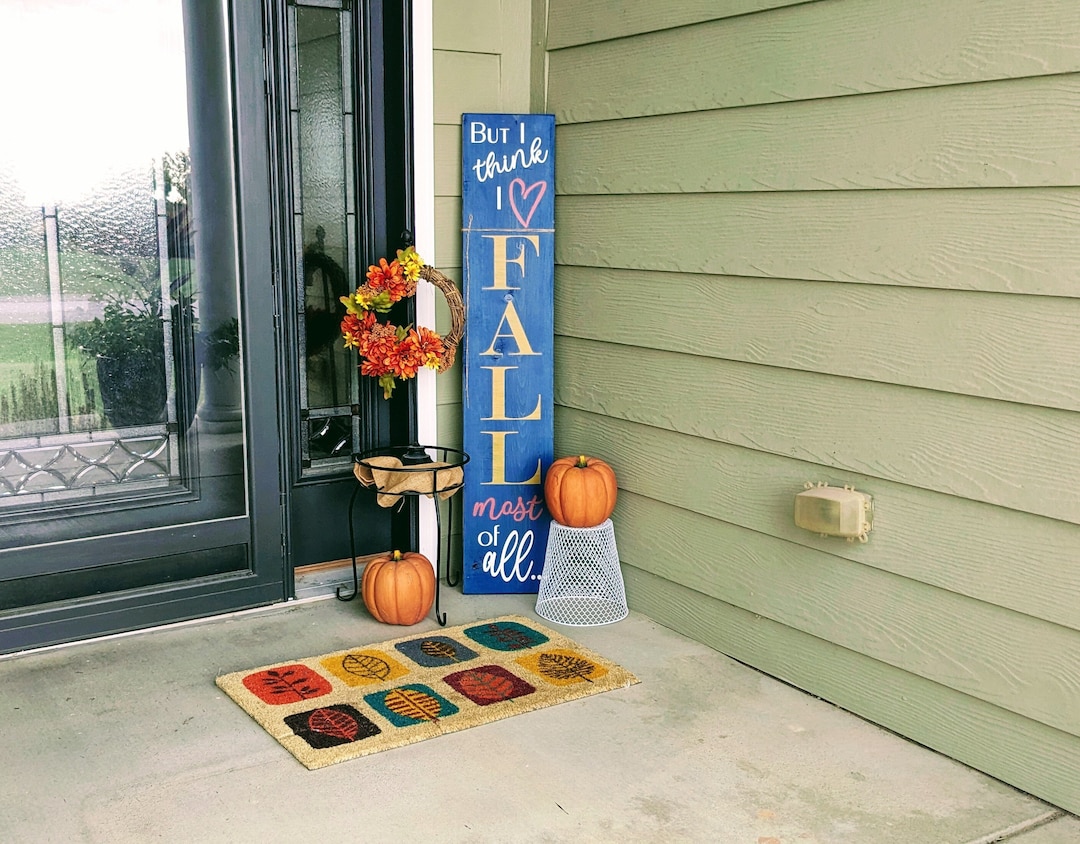 Welcome Front Porch Sign Fall Porch Sign Autumn Entry Decor - Etsy