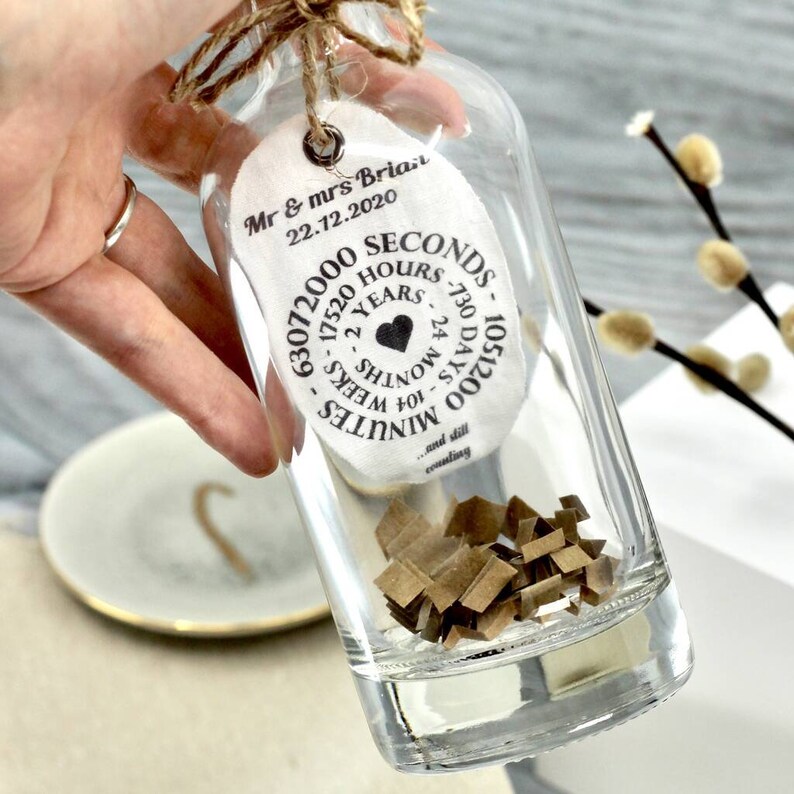 Personalised Cotton Dates in A Bottle - Etsy UK