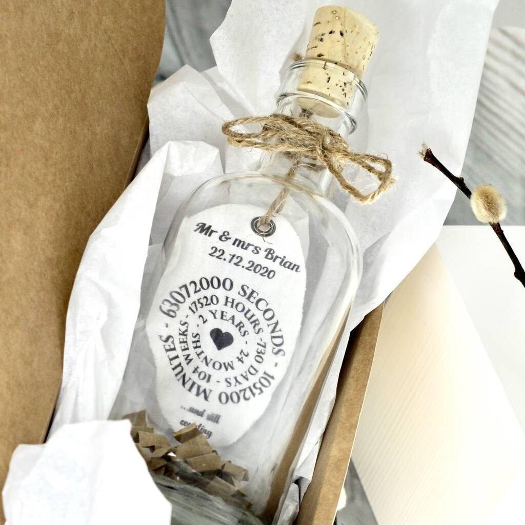 Personalised Cotton Dates in A Bottle - Etsy UK