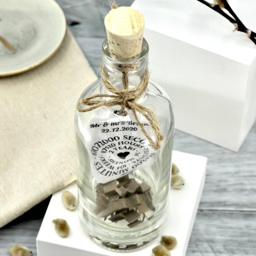Personalised Cotton Dates in A Bottle - Etsy UK