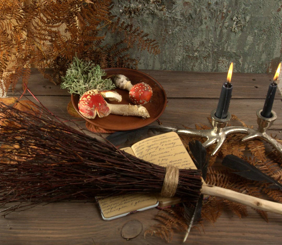 Witches Broom, Broom With Wood Handle, Rustic Home Decor Rustic Wedding ...