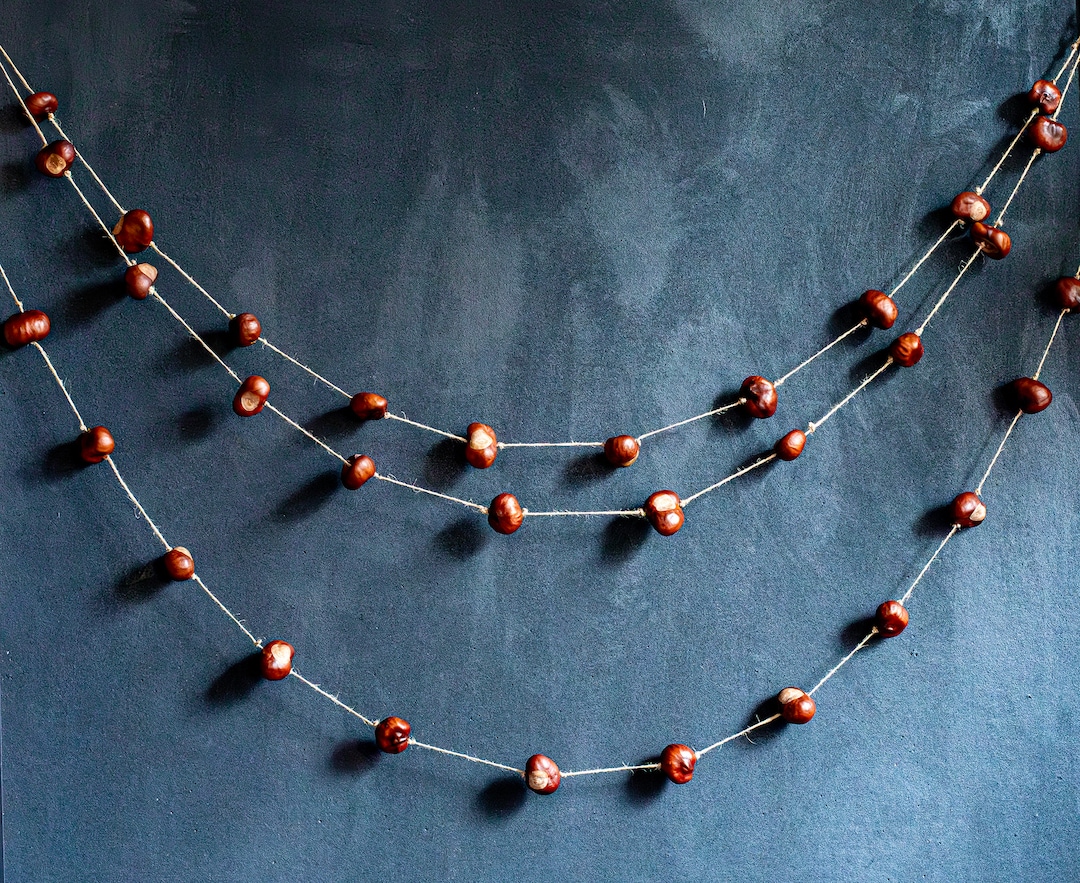 Chestnut Garland, Horse Chestnut Wall Decor, Boho Style for Home Decor ...