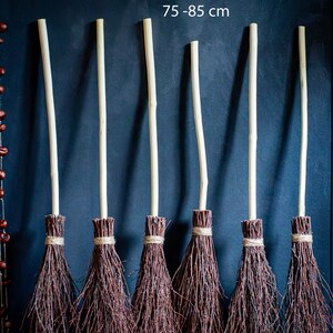 Birch Witches Broom: Rustic Home Decor, Wiccan Altar Besom (75-80 Cm ...