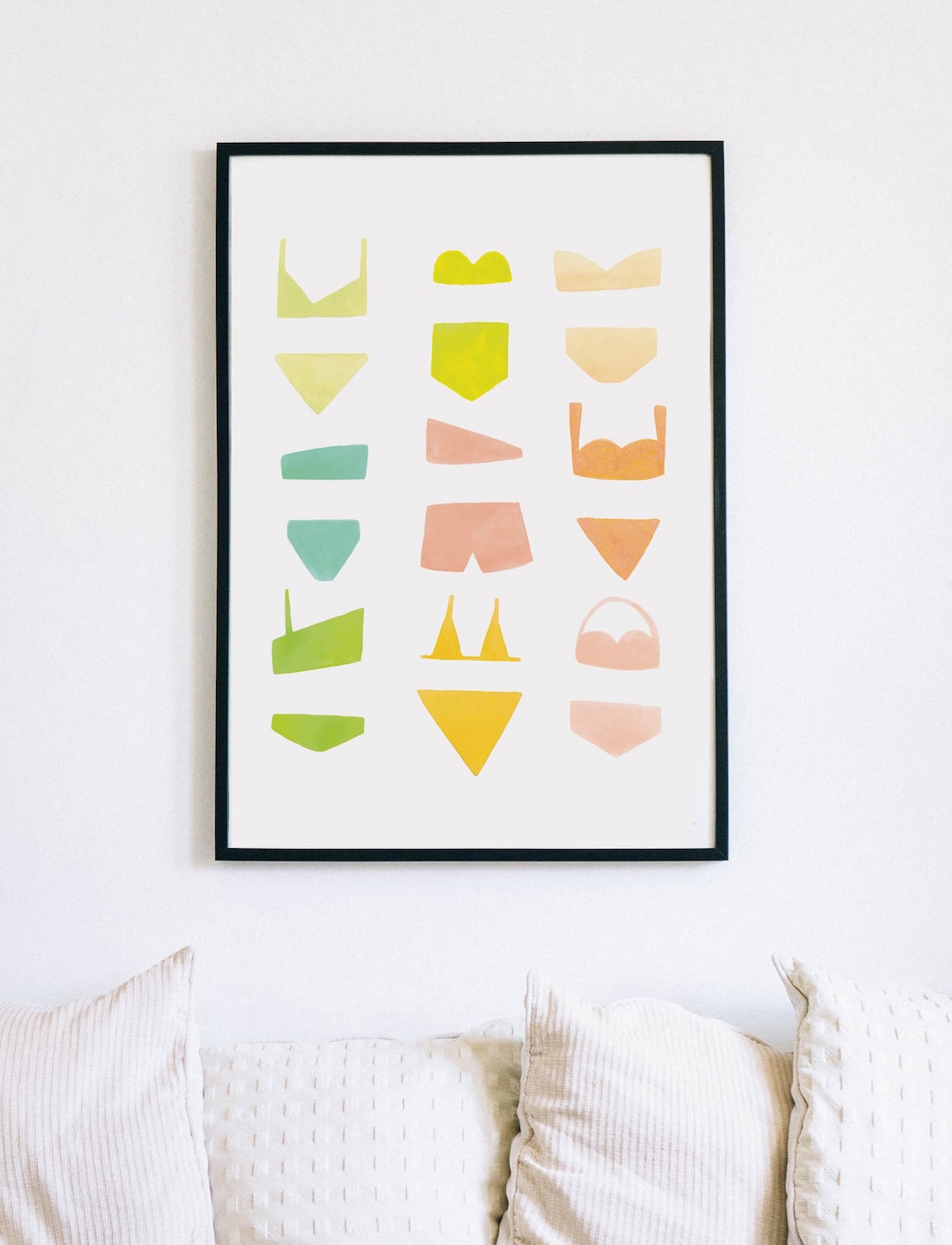 Minimal Summer Bikini Print Minimalist Swimsuit Art Print - Etsy