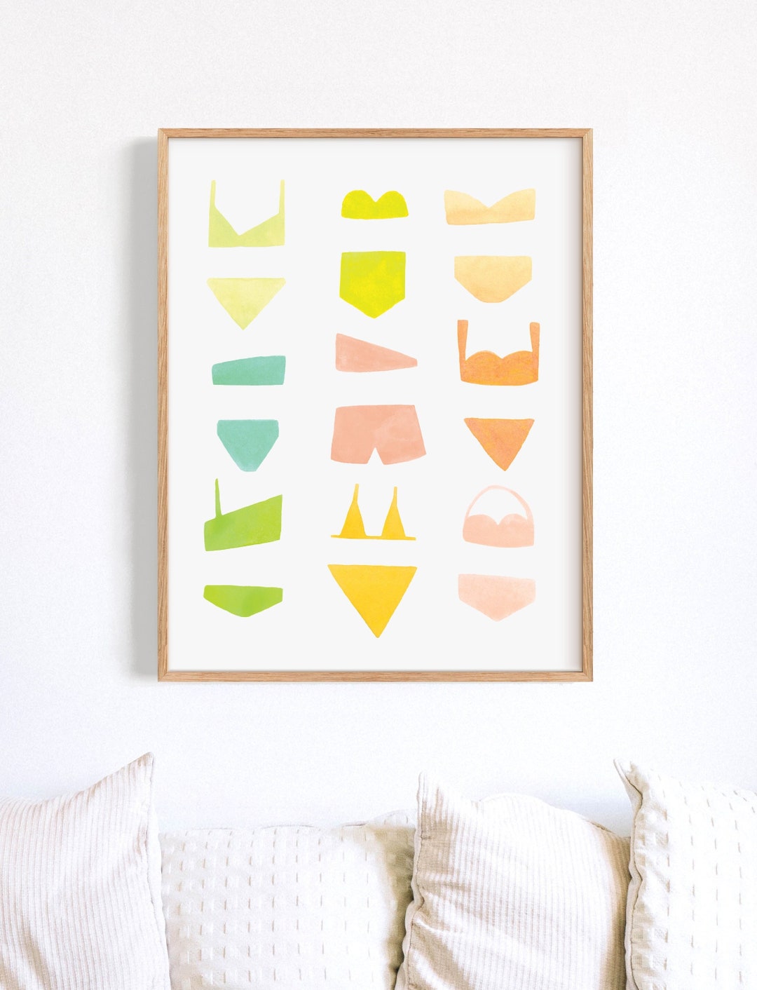 Minimal Summer Bikini Print, Minimalist Swimsuit Art Print, Summertime ...