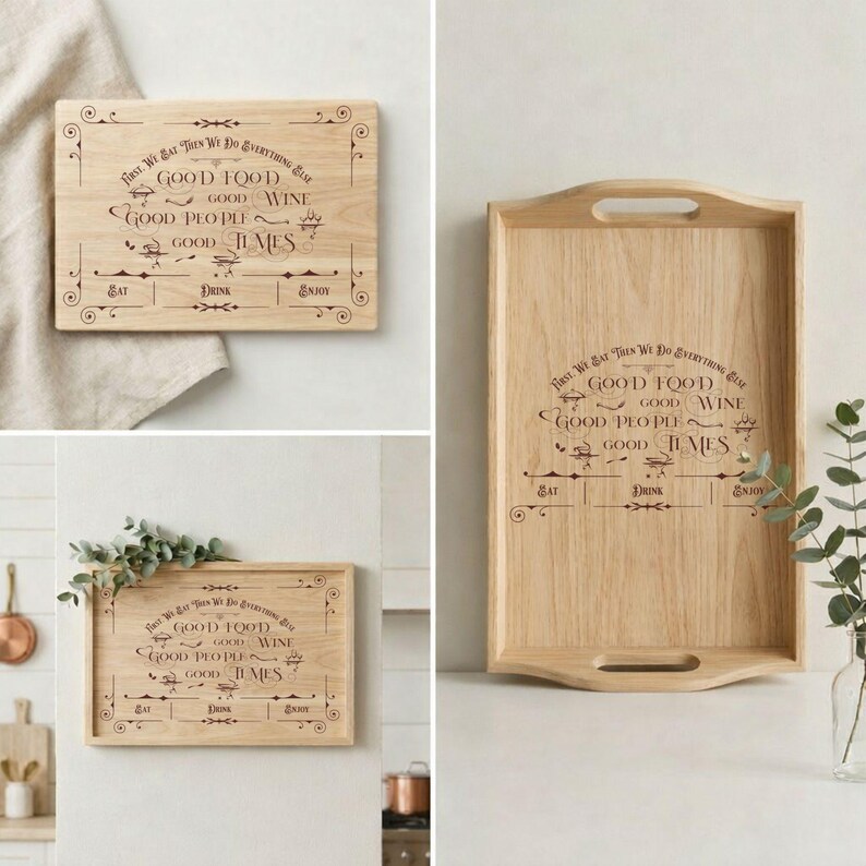 Charcuterie Board SVG – Eat Drink Enjoy Kitchen Quote | Cutting Board ...