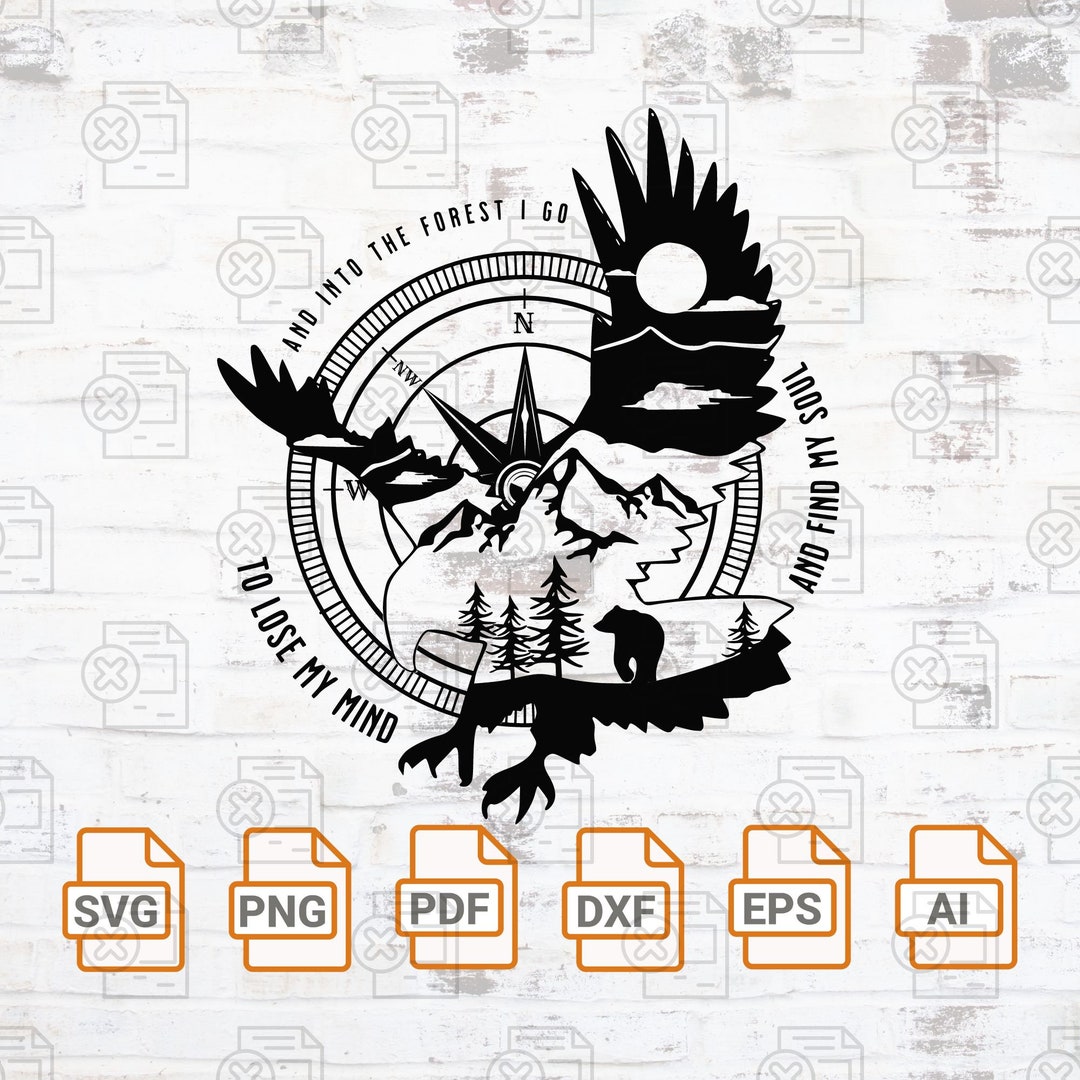 Eagle SVG| Eagle Cut File| SVG File| Compass Svg | Bear Svg | Adventure ...
