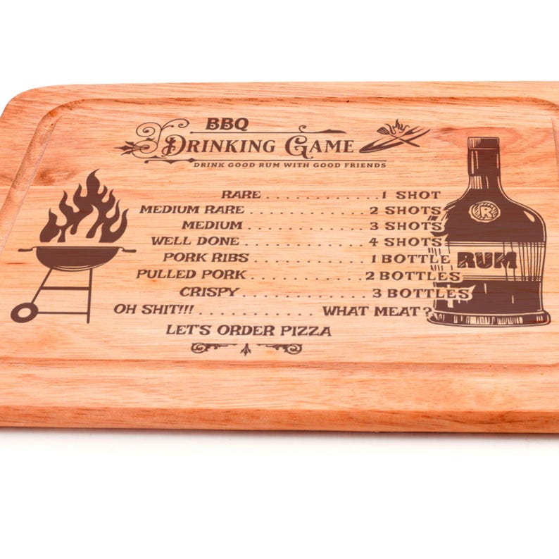 BBQ Drinking Game SVG – Funny Barbecue Rules Sign – Grill Party Wall ...