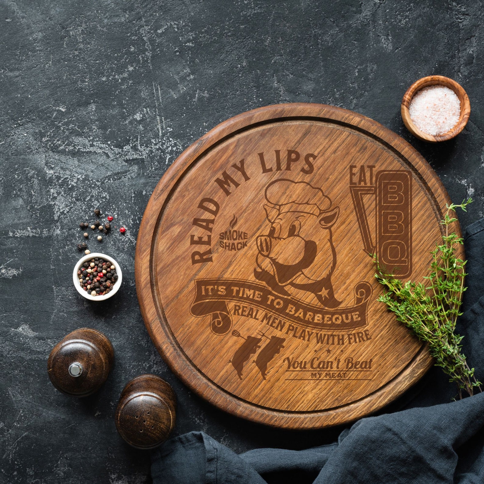 Read My Lips BBQ SVG File: Grillmaster Cutting Board (digital Download ...