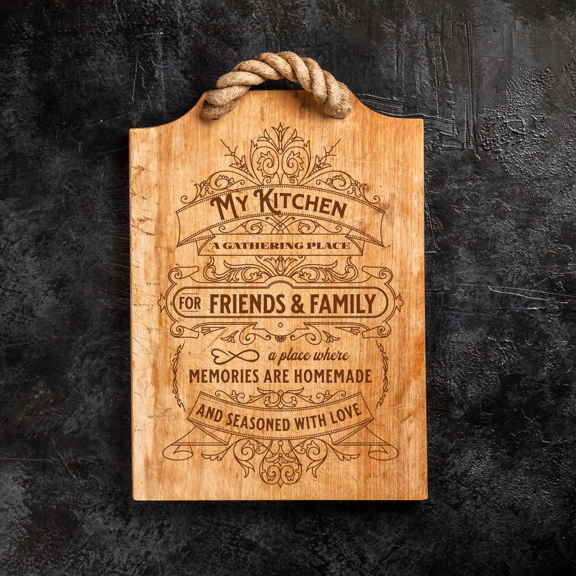 Kitchen Gathering Place SVG: Cutting Board Sign, Cricut Files (digital ...