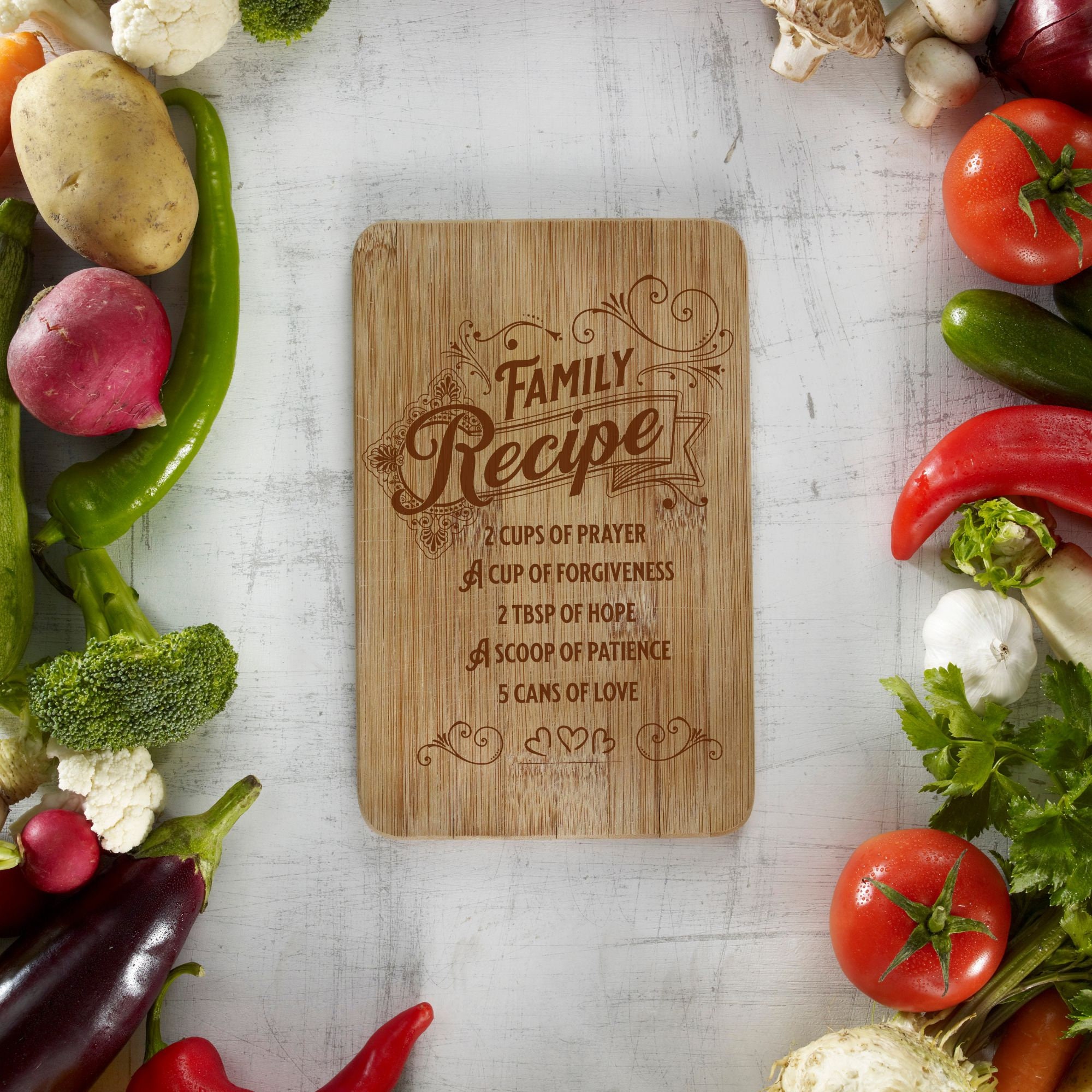 Family Recipe SVG File: Kitchen Sign, Cutting Board Design (digital ...