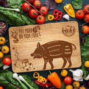 Bbq Tasty Pig Svg File| Pig Cuts Svg| Grillmaster| Cutting Board SVG ...