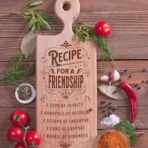 Laser Engrave File - Recipe for A Friendship - SVG | Charcuterie ...
