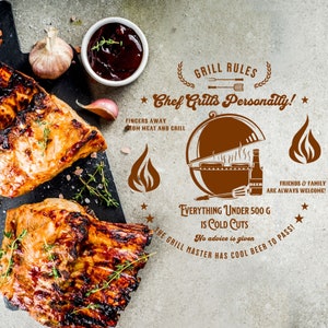 Grill Rulls Svg File| Grillmaster| Cutting Board SVG| Cricut| Cut Files ...
