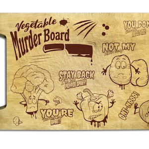 Vegetable Murder Board Svg File| Cutting Board SVG| Cricut| Cut Files ...