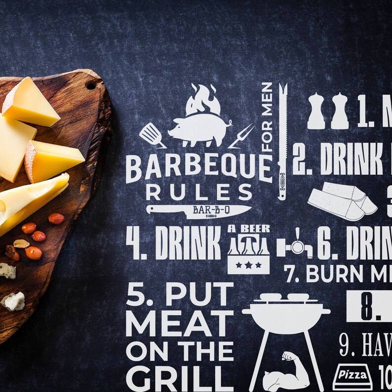 BBQ Grill Chart SVG: Grillmaster Cutting Board Design (digital Download ...