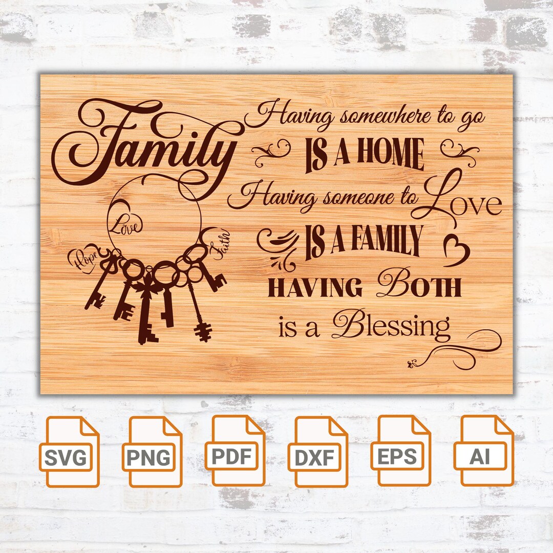 Family Board SVG File: Cutting Board Design (digital Download) - Etsy