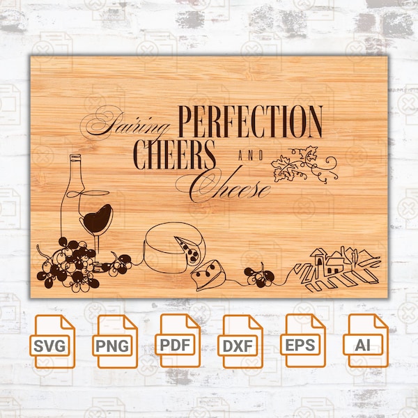 Wine and Cheese Go Together Svg - Etsy