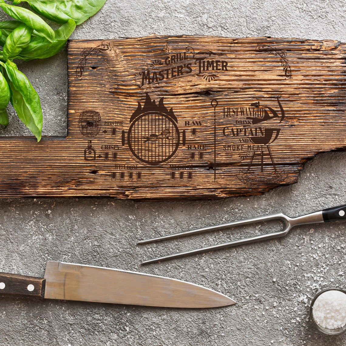 BBQ Grill Chart SVG: Grillmaster Cutting Board Design (digital Download ...