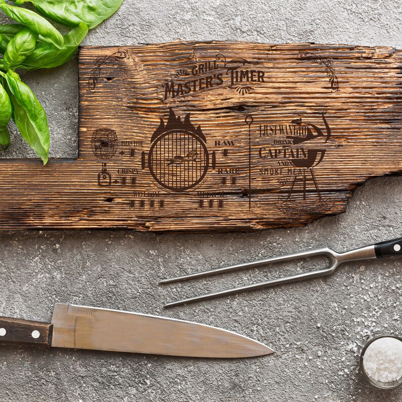 BBQ Grill Chart SVG: Grillmaster Cutting Board Design (digital Download ...