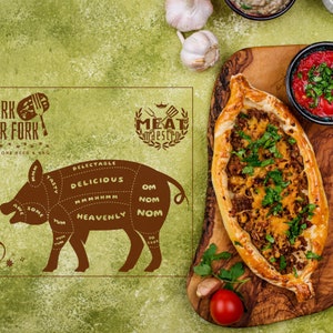 Bbq Tasty Pig Svg File| Pig Cuts Svg| Grillmaster| Cutting Board SVG ...