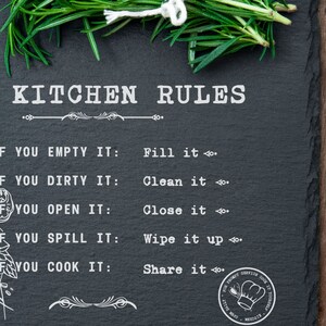 Kitchen Rules Svg| Kitchen Svg| Funny Quote| Sarcastic SVG| Farmhouse ...