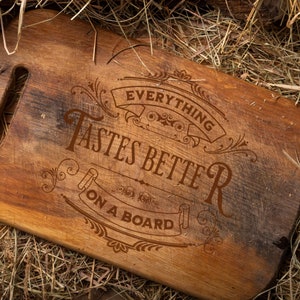 Everything Tastes Better on a Board Svg| Charcuterie Sign Display Board ...