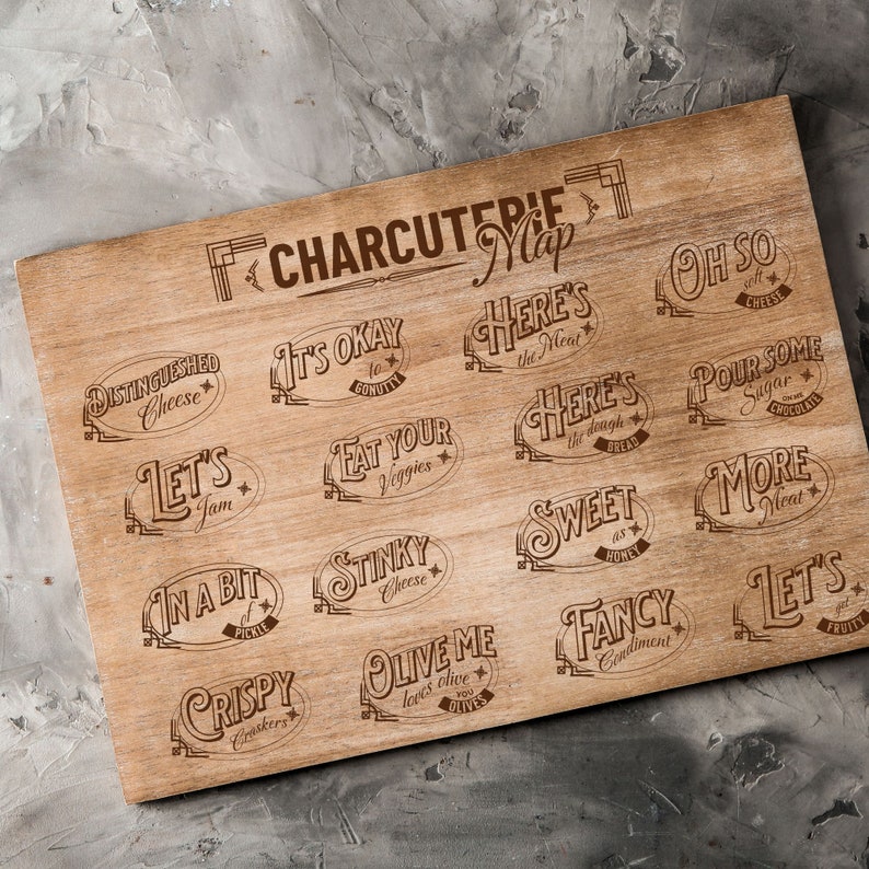 Charcuterie Map SVG File: Serving Tray Cut Files (digital Download) - Etsy
