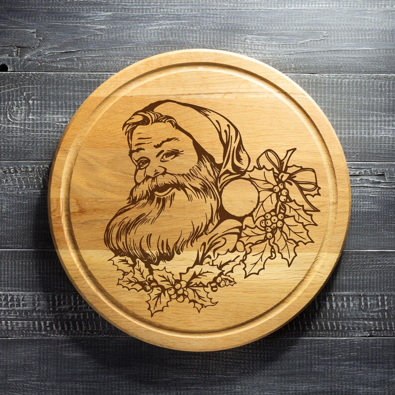 Christmas Santa Tray Laser Cut File: Glowforge SVG (digital Download ...