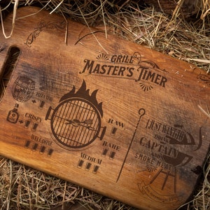 BBQ Grill Chart SVG: Grillmaster Cutting Board Design (digital Download ...