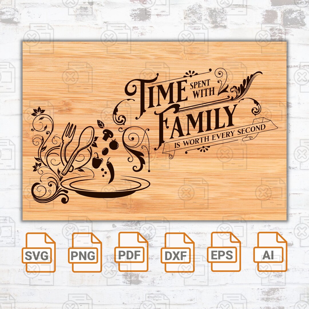 Family Time Charcuterie Board SVG Cut File (digital Download) - Etsy