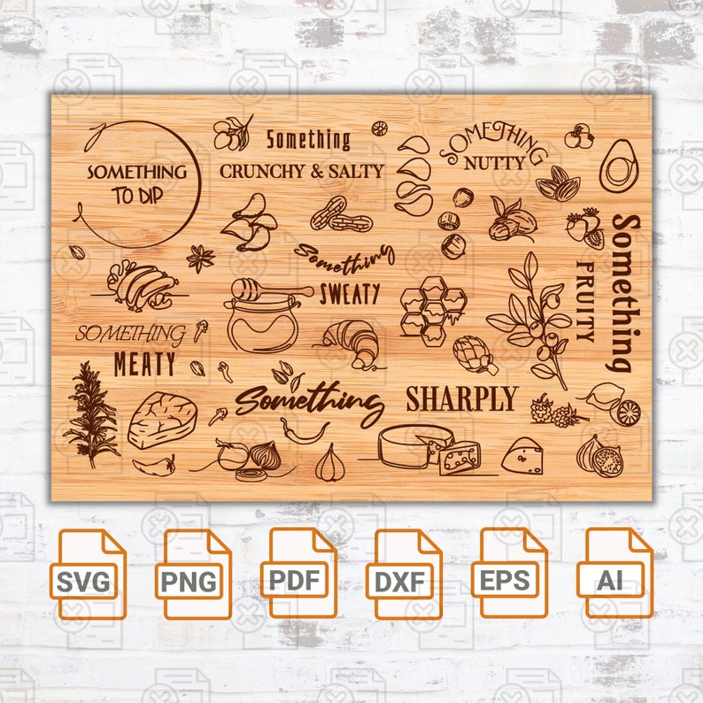Charcuterie Board SVG File Cute Charcuterie Board SVG - Etsy