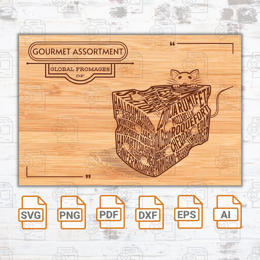 Cheese Board SVG: Gourmet Fromage Vector Design (digital Download) - Etsy