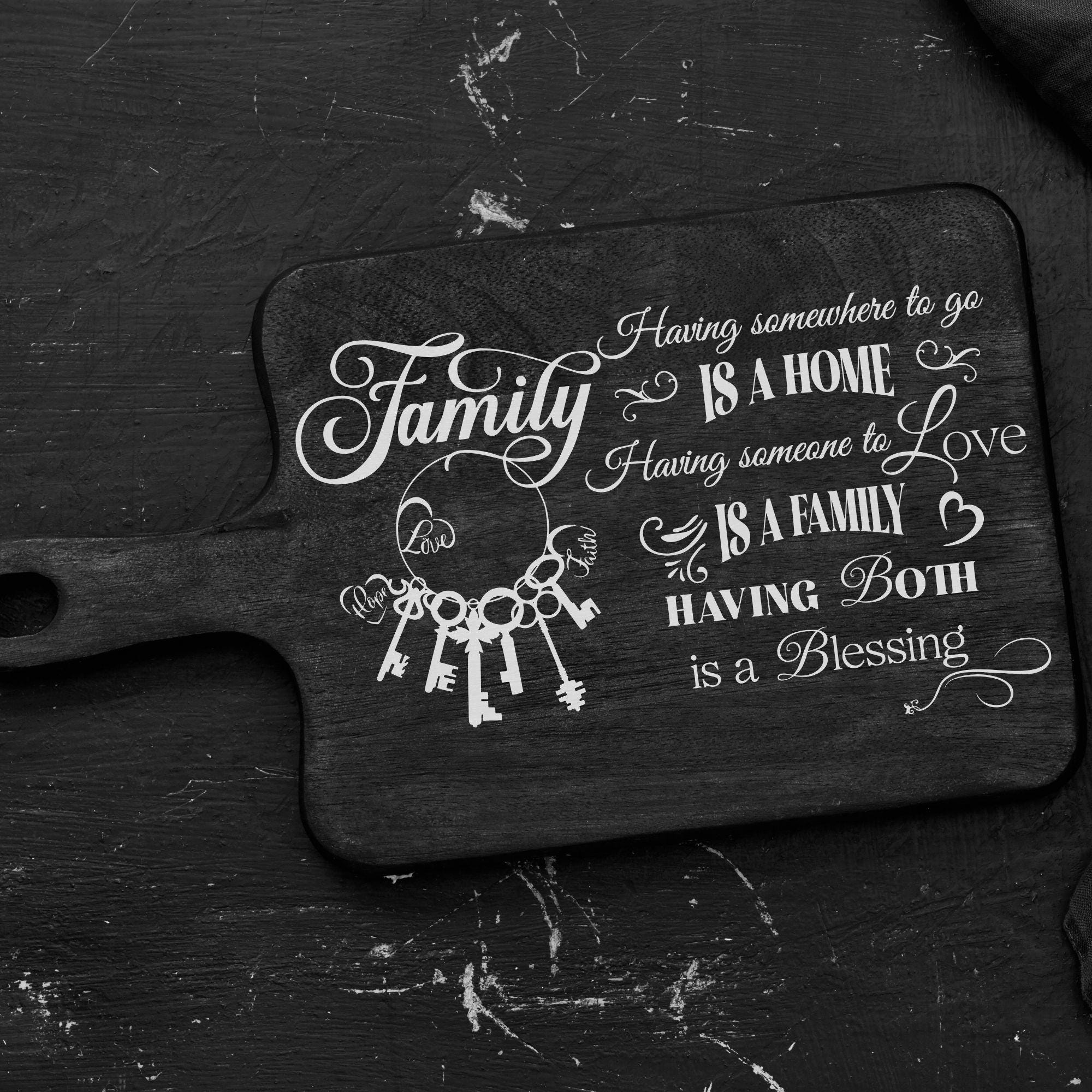Family Board SVG File: Cutting Board Design (digital Download) - Etsy