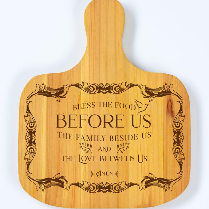 Christian Cutting Board SVG | Kitchen Prayer Vintage Style | Laser ...