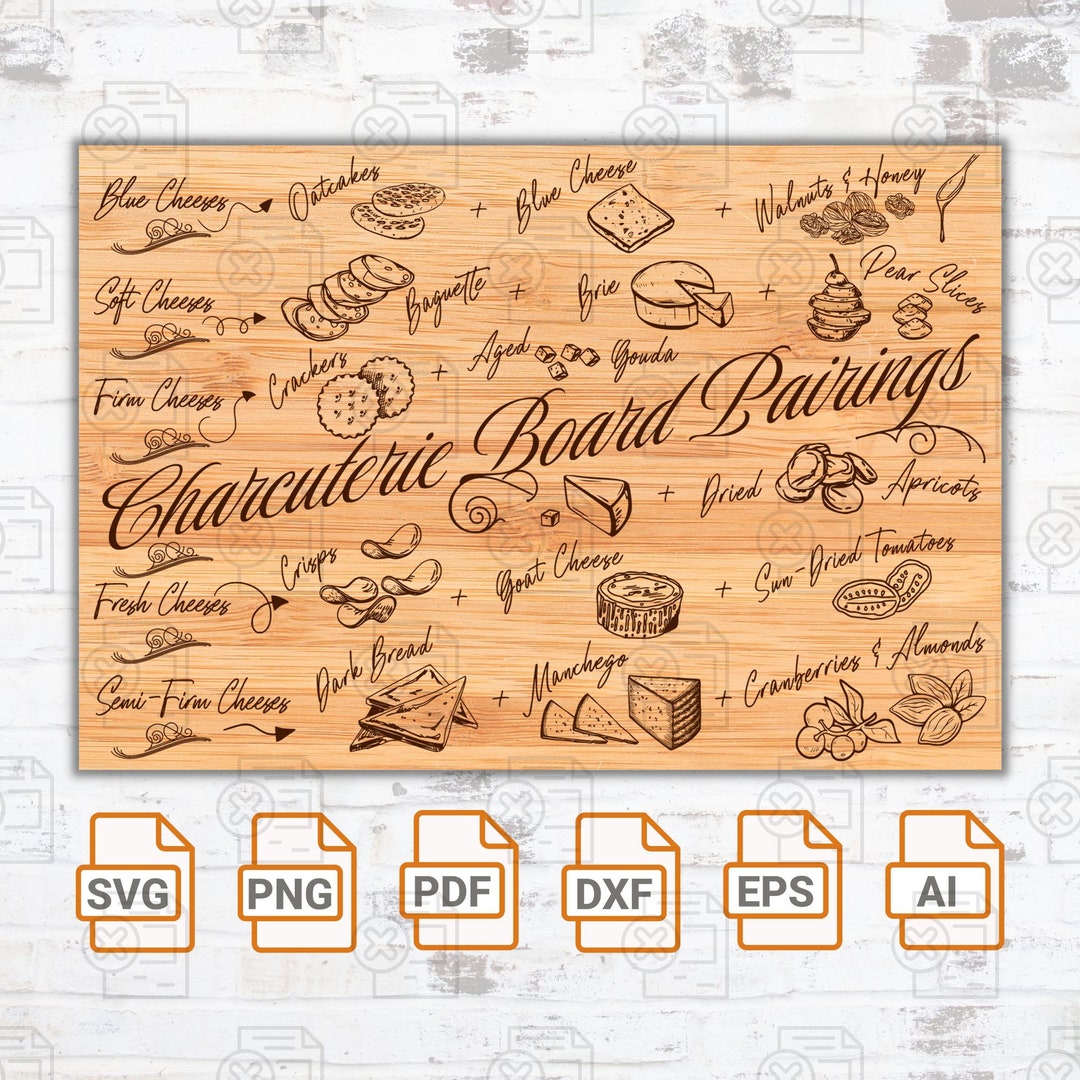 Charcuterie Board Pairings SVG: Laser Cut Sign (digital Download) - Etsy