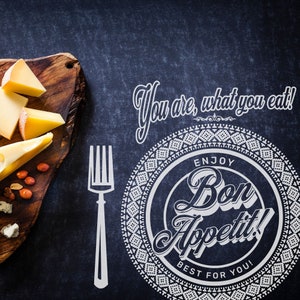 Funny Kitchen Sign Svg| Bon Appetit Sign| DIY| Charcuterie Sign Display ...
