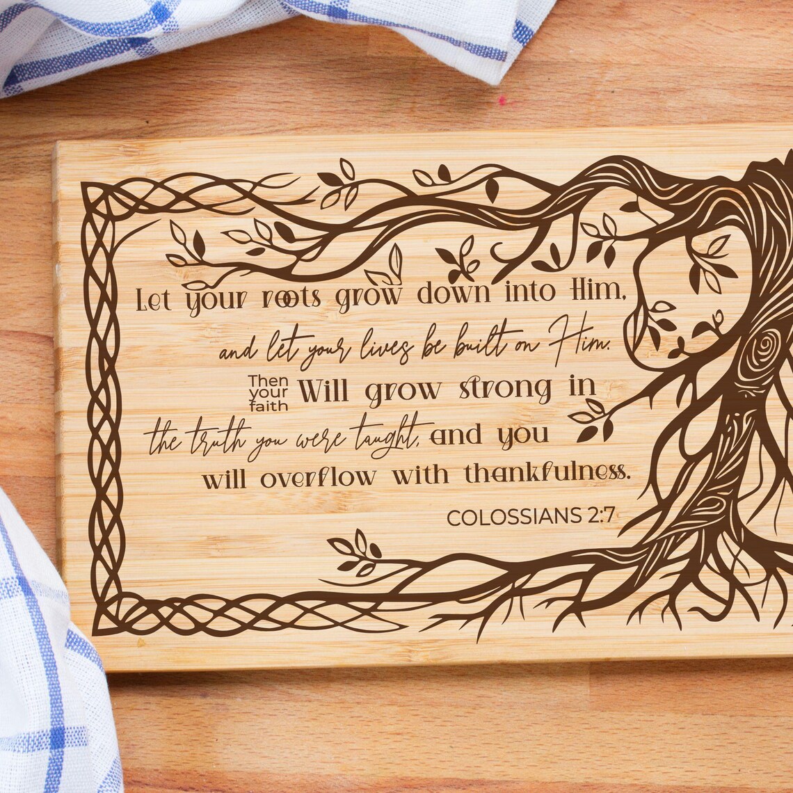 Let Your Roots Grow Down SVG: Vintage Laser Engraving Design (digital ...